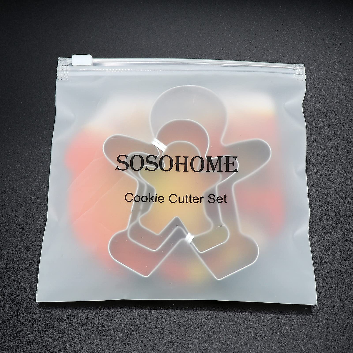 3 Piece Gingerbread Man Cookie Cutter Set, Christmas Shape Cookie Cutters Molds - 2.2 Inch, 3 Inch, 4.5 Inch