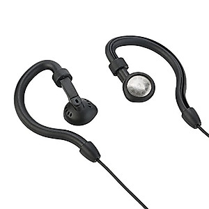 COISOUND Two Way Radio Earpiece |Walkie Talkie Headset Compatible Midland AVPH4,Ear-Clip Two Way Headset for Midland Walkie Talkie Earpiece(Black Pair)