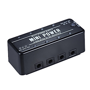 Rowin 8 Isolated 9V DC Outputs Mini Power Supply for Guitar Effects Pedal