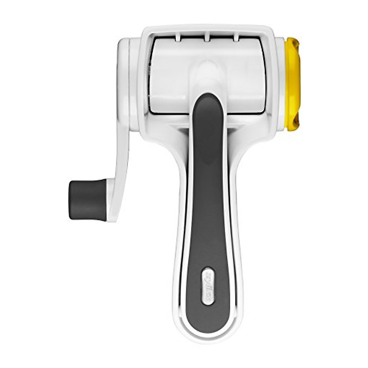 Zyliss Classic Cheese Grater - Handheld Rotary Cheese Grater - Hard Cheese, Vegetable, Nut Grater - Steel Crank Kitchen Shredder for Right- and Left-Handed Cooks - White, 6.5"