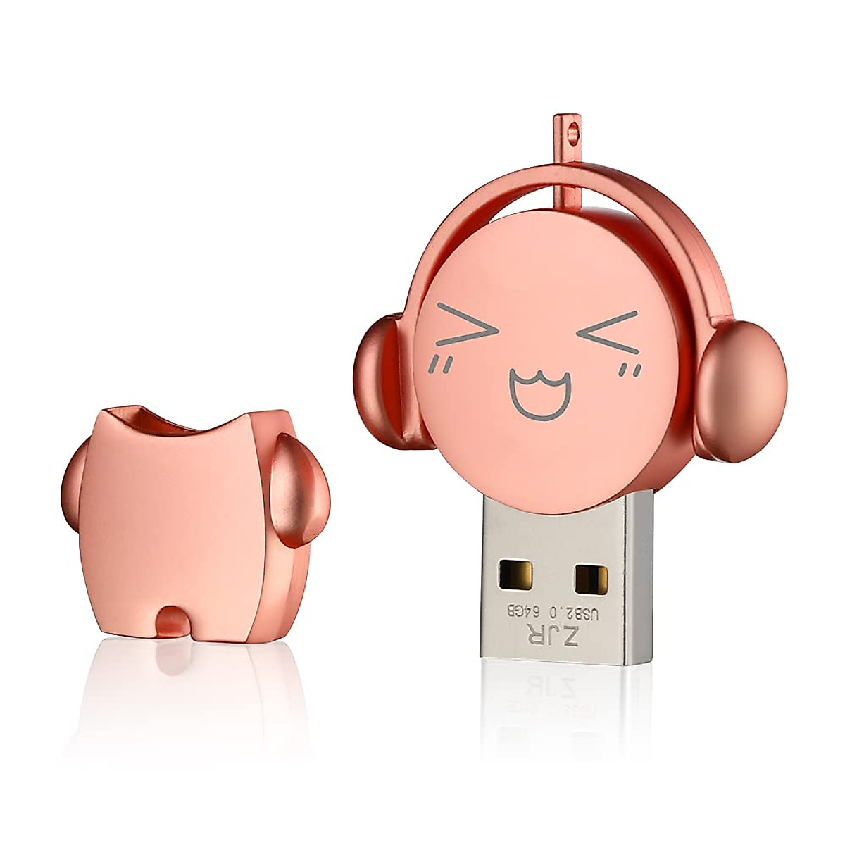 zjr USB Flash Drives 64gb Thumb Drive Cute Cartoon Metal Pen Drive 2.0 Portable Memory Stick with Keychain Crush Resistant Dust Proof Shockproof Data Storage Flash Drive Gifts (A23-M)
