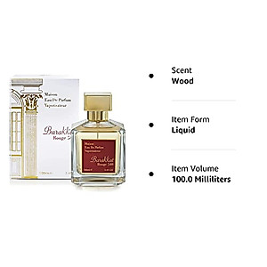 Lattafa Alhambra Baroque Rouge 540 for Unisex Eau de Parfum Spray, 3.4 Ounce