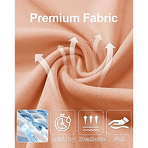 Rashguard Shirts for Men Long Sleeve Sun Protection Shirts Athletic T-Shirt Cycling Shirts Outdoor Shirts Men Camping Shirts Hiking Shirts for Men Apricot