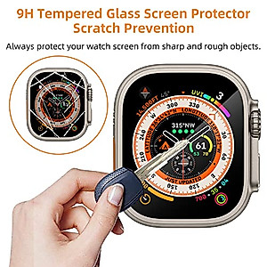 CVMSDIK [3 Pack Screen Protector Compatible with Apple Watch Ultra 2/1 49mm (2023), Tempered Glass Screen Protector with Easy Installation Kit for iWatch Ultra 49mm, Bubble Free, Full Coverage