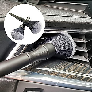 ALI2 Detailing Brush Set,Soft Comfortable Grip for Car Interior and Exterior Detailing Cleaning,Black