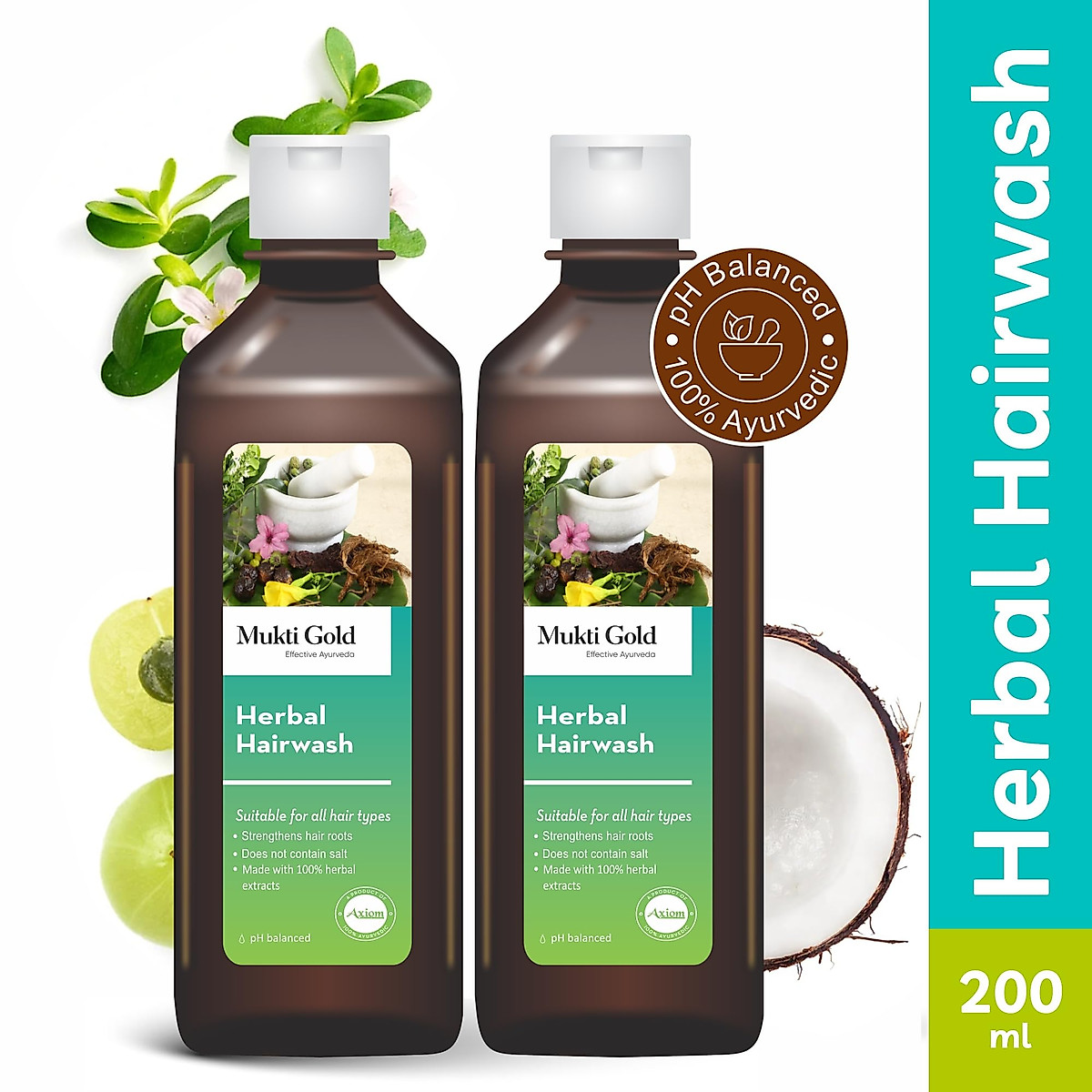 Axiom_Ayurveda Mukti Gold Hairwash Shampoo (200 ml)