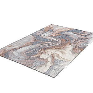 Abani 5' x 8' (5'3"x7'6") Contemporary Rugs Multicolor Swirl Area Rug - Modern No-Shed Premium Dining Room Rug