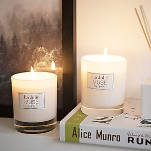 LA JOLIE MUSE Lavender Eucalyptus & Jasmine Scented Candle, Candles Gifts Sets for Women, Aromatherapy Candles, Relaxing Candles for Women Stress Relief, Soy Candle Set, 8.1 oz Each