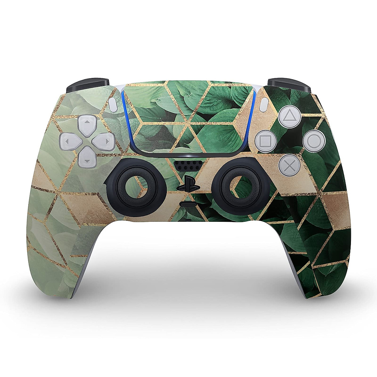 Head Case Designs Officially Licensed Elisabeth Fredriksson Leaves And Cubes Art Mix Vinyl Faceplate Gaming Skin Decal Compatible With Sony PlayStation 5 PS5 Digital Console and DualSense Controller