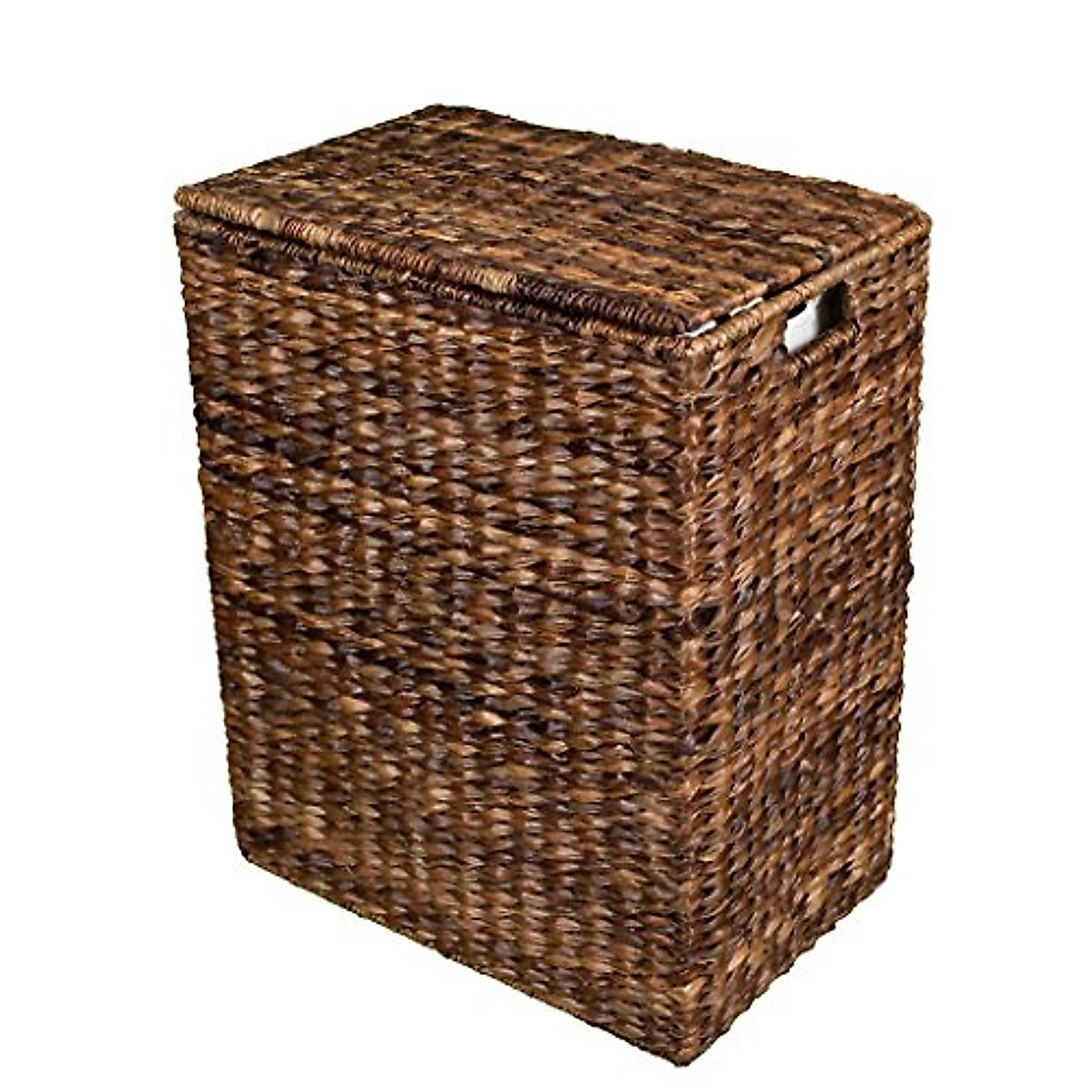 BirdRock Home Abaca Laundry Hamper - Hand Woven - Removable Canvas Laundry Bag