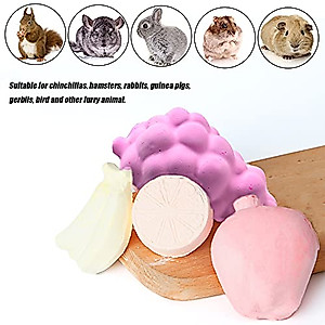 Lava Block Chew Toys Teeth Grinding Pet Lava Block Calcium Stone for Chinchilla Hamster Mouse Squirrels and Small pet 4 Pack