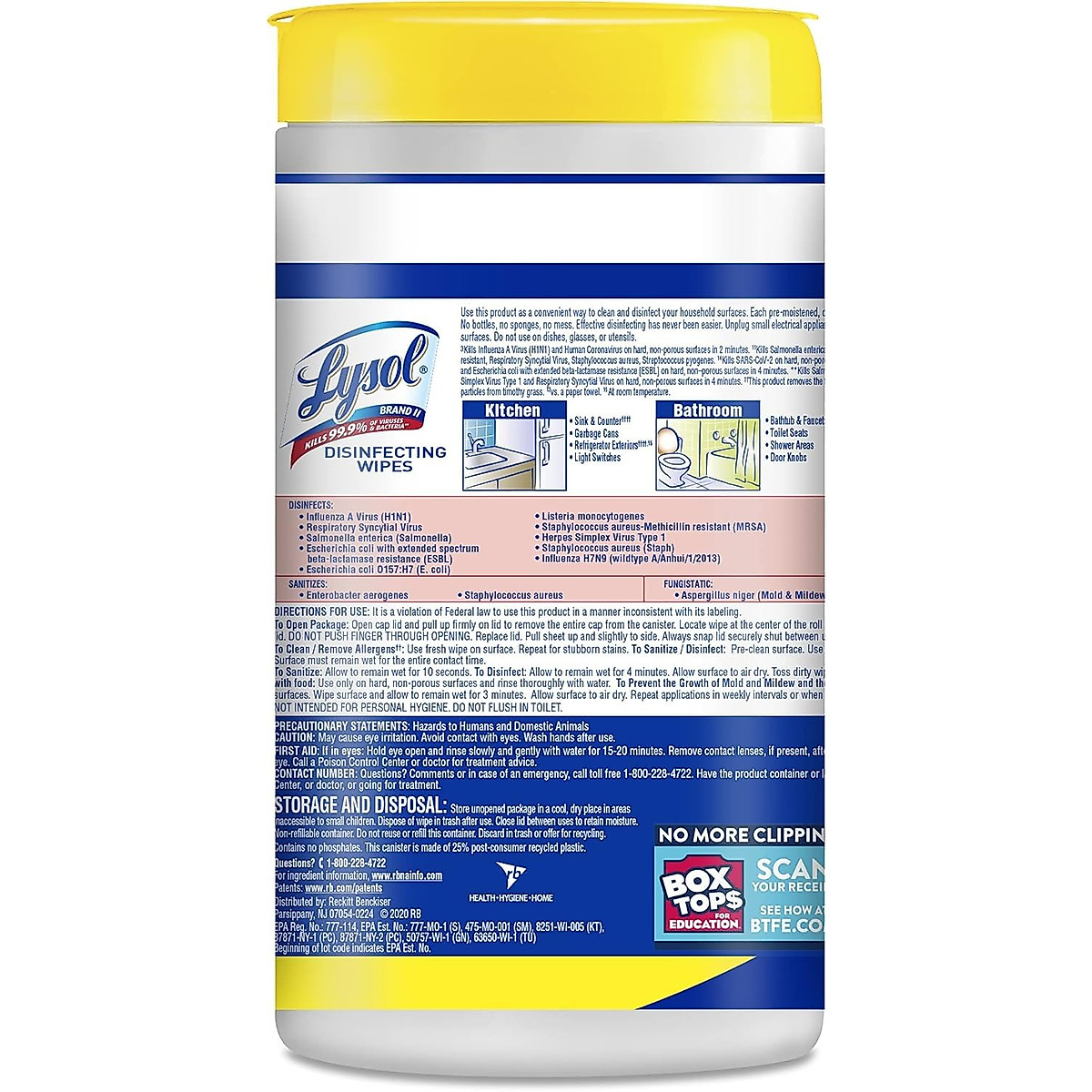 Lysol Disinfectant Wipes Multi-Surface Antibacterial Cleaning Wipes For Disinfecting and Cleaning Lemon and Lime Blossom 80 Count (Pack of 2)