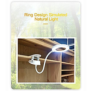 Clip on Lamp,Battery Powered Reading Lamp,Clip on Light for Bed Clip on Battery Light with 3 Brightness Level,USB Rechargeable, Reading Lamp