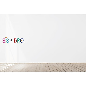 Kid's Siblings Wall Decals - SIS + BRO Only - Boys and Girls Wall Sticker Room Decor