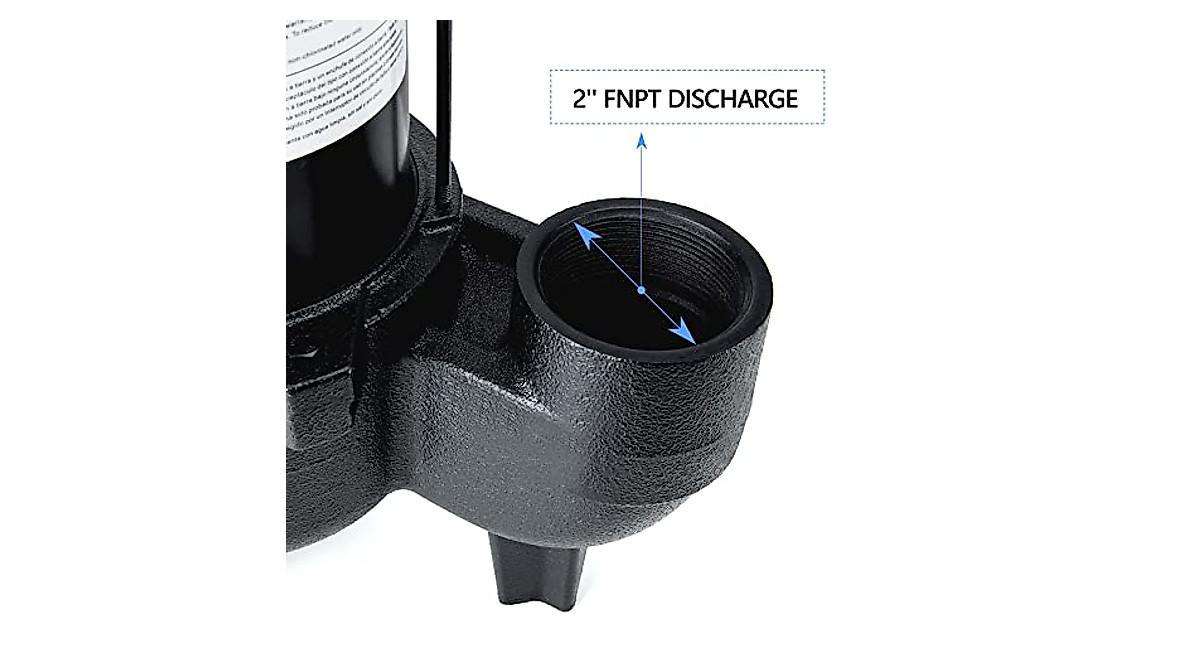 RainBro 1/2 HP Cast Iron Sewage Pump - Durable & Reliable