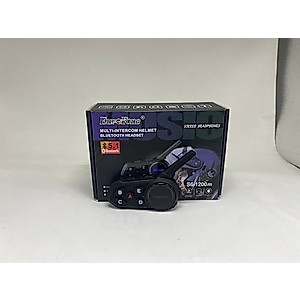 EuroFone S6 Motorcycle Helmet Bluetooth Intercom Headset, Intercomunicador para Casco De Moto, 2 Riders 1200m 6 Riders 6km, 2 People Real-time Talk, CVC Noise Reduction, IP65 Waterproof（1Pack）