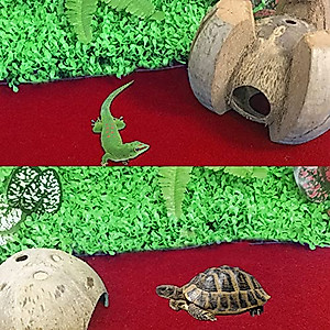 BNOSDM 2 Pieces Reptile Carpet Bearded Dragon Terrarium Substrate Mat Reptile Cage Mat Bedding Supplies for Leopard Gecko Lizard Iguana Snake Tortoise
