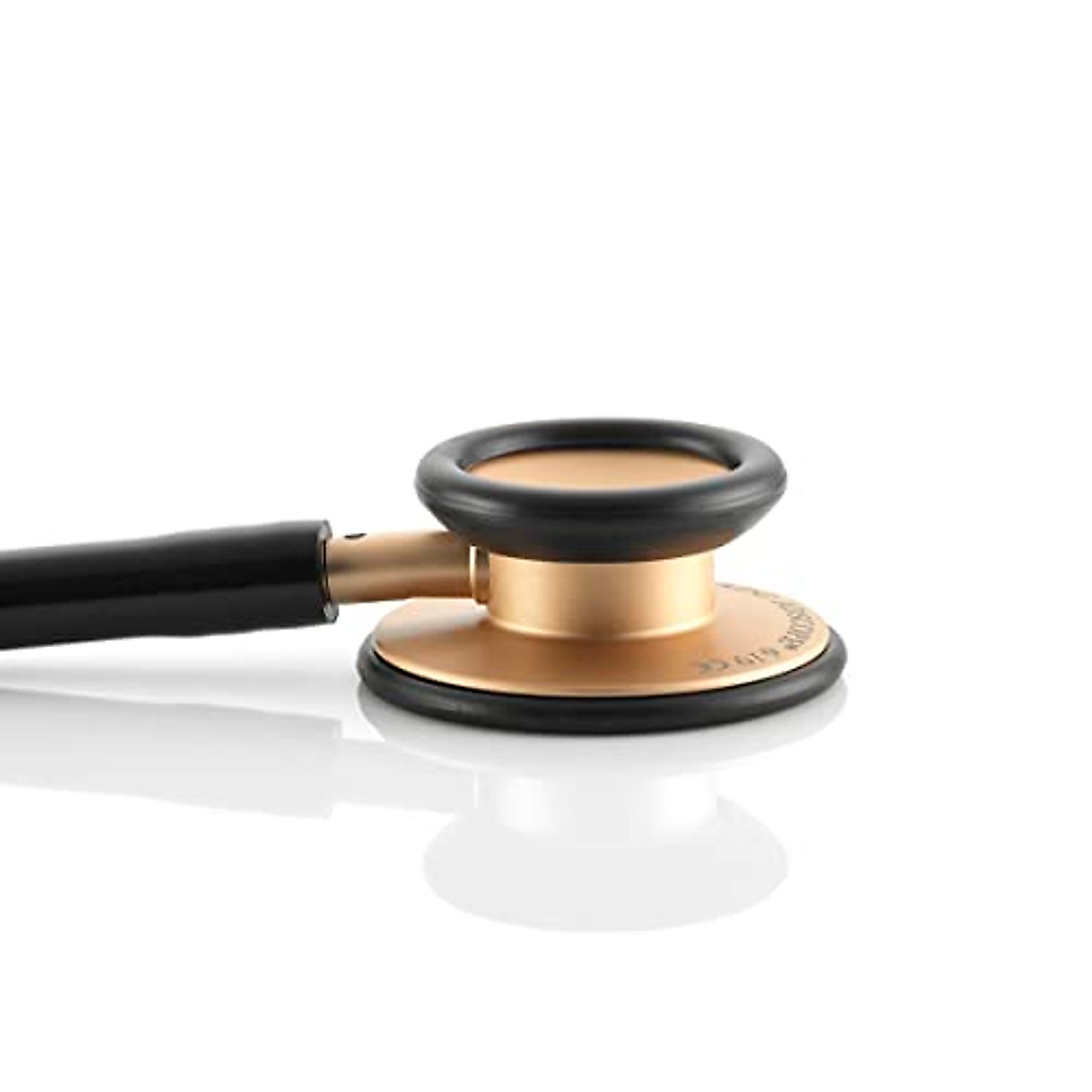 ADC Adscope Lite 619 Ultra Lightweight Clinician Stethoscope with Tunable AFD Technology, Lifetime Warranty, Rose Gold with Black Tubing