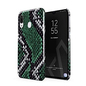 BURGA Phone Case Compatible with Samsung Galaxy A40 - Emerald Cobra Savage Green Snake Skin Cute Case for Women Thin Design Durable Hard Plastic Protective Case