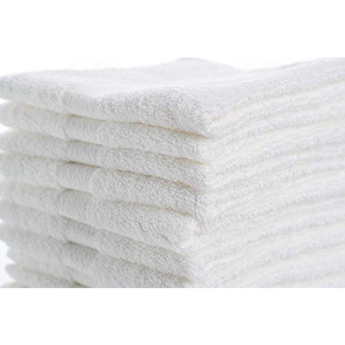 Simpli-Magic Cotton Washcloths White, 40 Pack, Size: 12”x12”