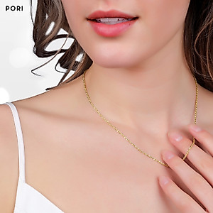 PORI JEWELERS 18K Yellow Gold 1.5MM, 1.8MM, 2MM, 2.5MM, 3MM, 4MM, or 5MM Diamond Cut Rope Chain Necklace Unisex Sizes 16"-30" (1.5MM, 20)