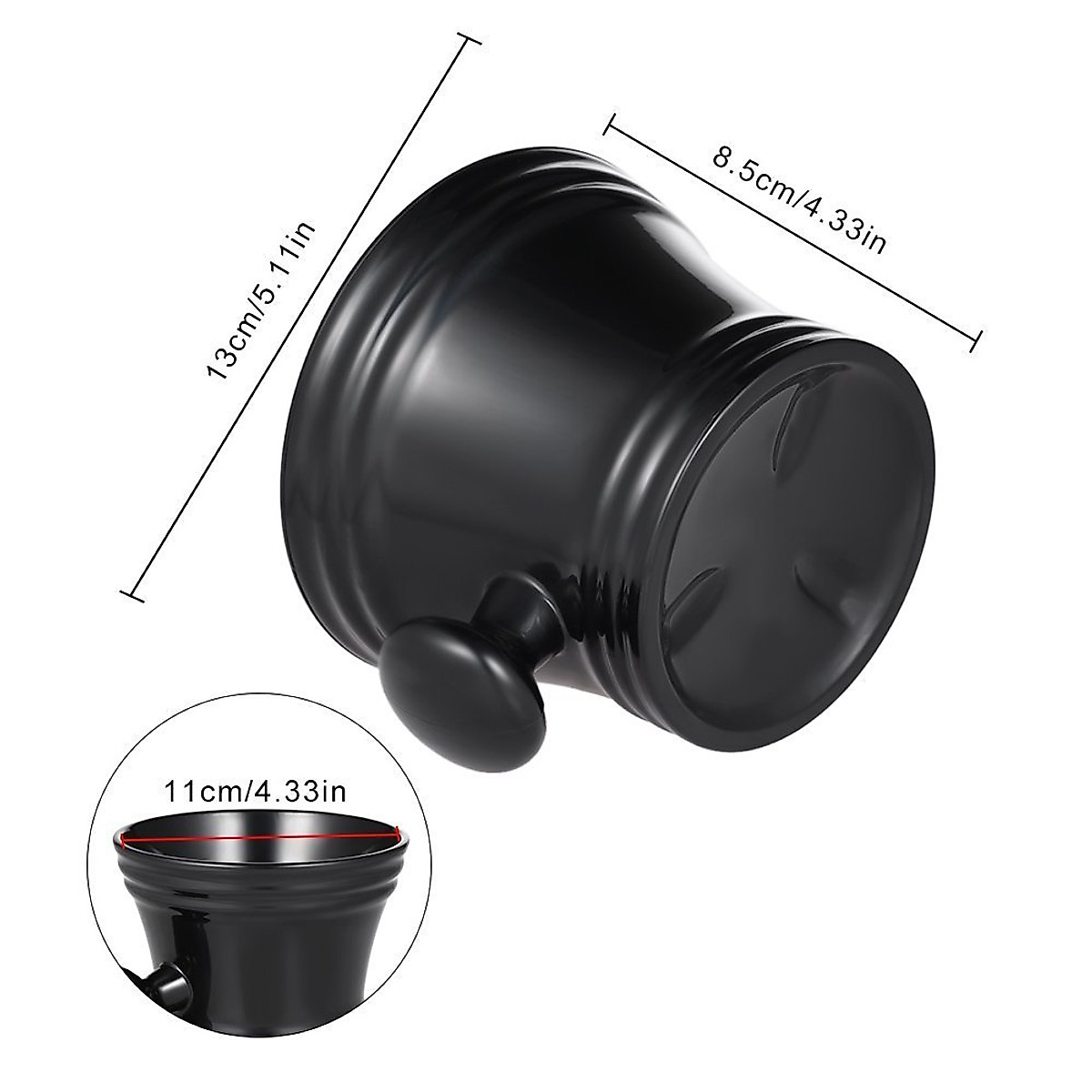 Shaving Mug Anself Man's Plastic Shaving Bowl with Handle Soup Bowl Barber Cleaning Soup Cup for Razor