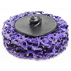 Benchmark Abrasives 2" Quick Change Non Woven Nylon Extra Coarse Strip Discs for Sanding Polishing Paint Removal with Male R-Type Backing Use with Die Grinder - (10 Pack)