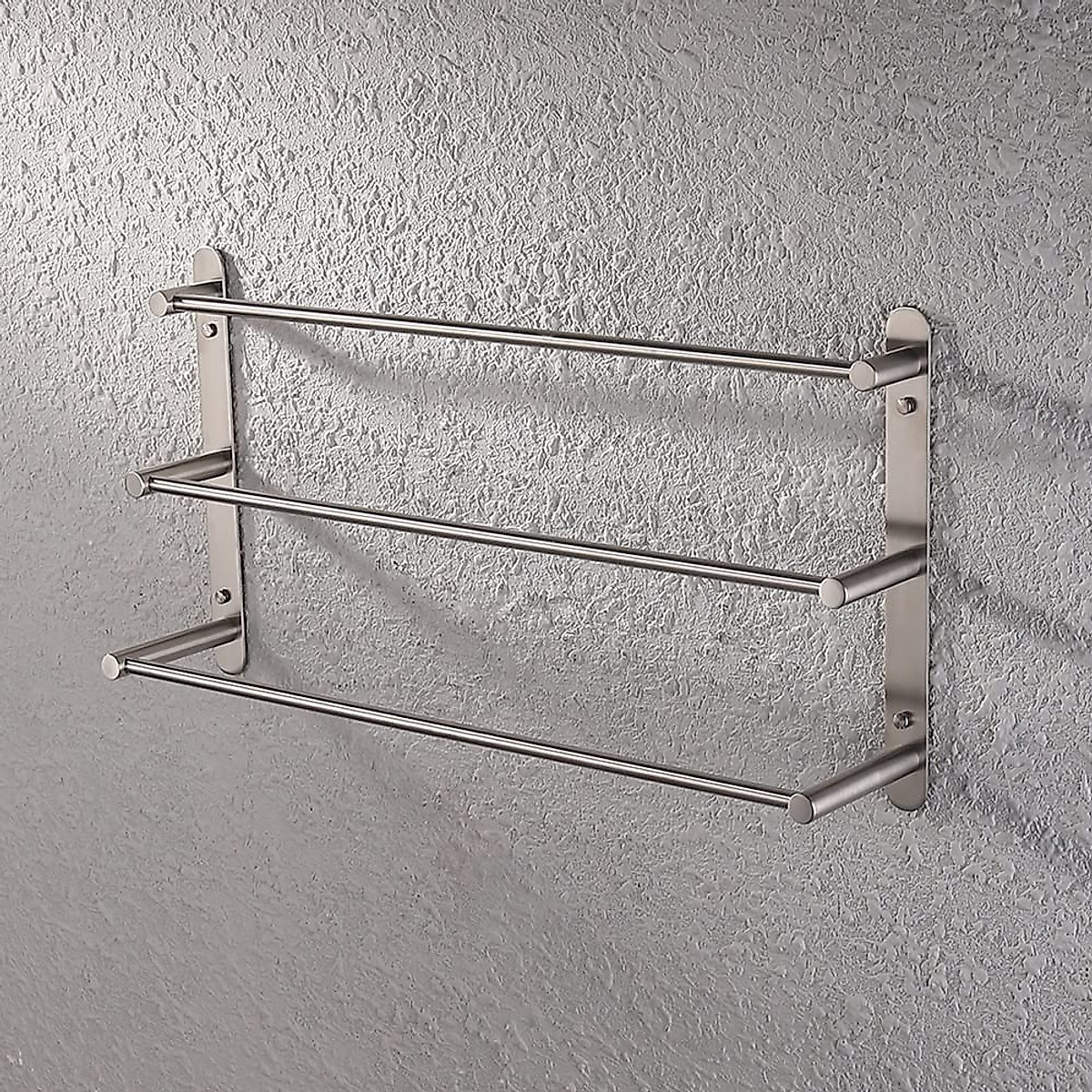 304 Stainless Steel Towel Rack 3-Layer Towel Bar Kitchen Hardware Pendant Bath Towel Rack Drawing Bathroom Towel Hanging Rack Wall Mounted Towel Rack Shower Tidy Hanging Shelf Organizer Bar