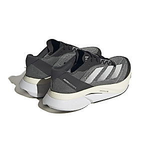 adidas Women's Adizero Boston 12 Sneaker, Black/White/Carbon, 9