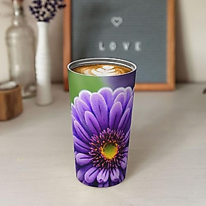 WANGXUEE Purple Lavender flower Print 500ml Stainless Steel Travel Tumbler Double Wall Vacuum Insulated Coffee Mug