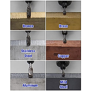 Mars-Rock Carbide Burr Set Compatible with Dremel 1/8" Shank 20PCS Die Grinder Rotary Tool Rasp Wood Carving Bits Accessories Attachments Metal Grinding Engraving Cutting Trimming Porting Double Cut