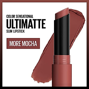 Maybelline Color Sensational Ultimatte Matte Lipstick, Non-Drying, Intense Color Pigment, More Mocha, Mid-Tone Mauve, 1 Count
