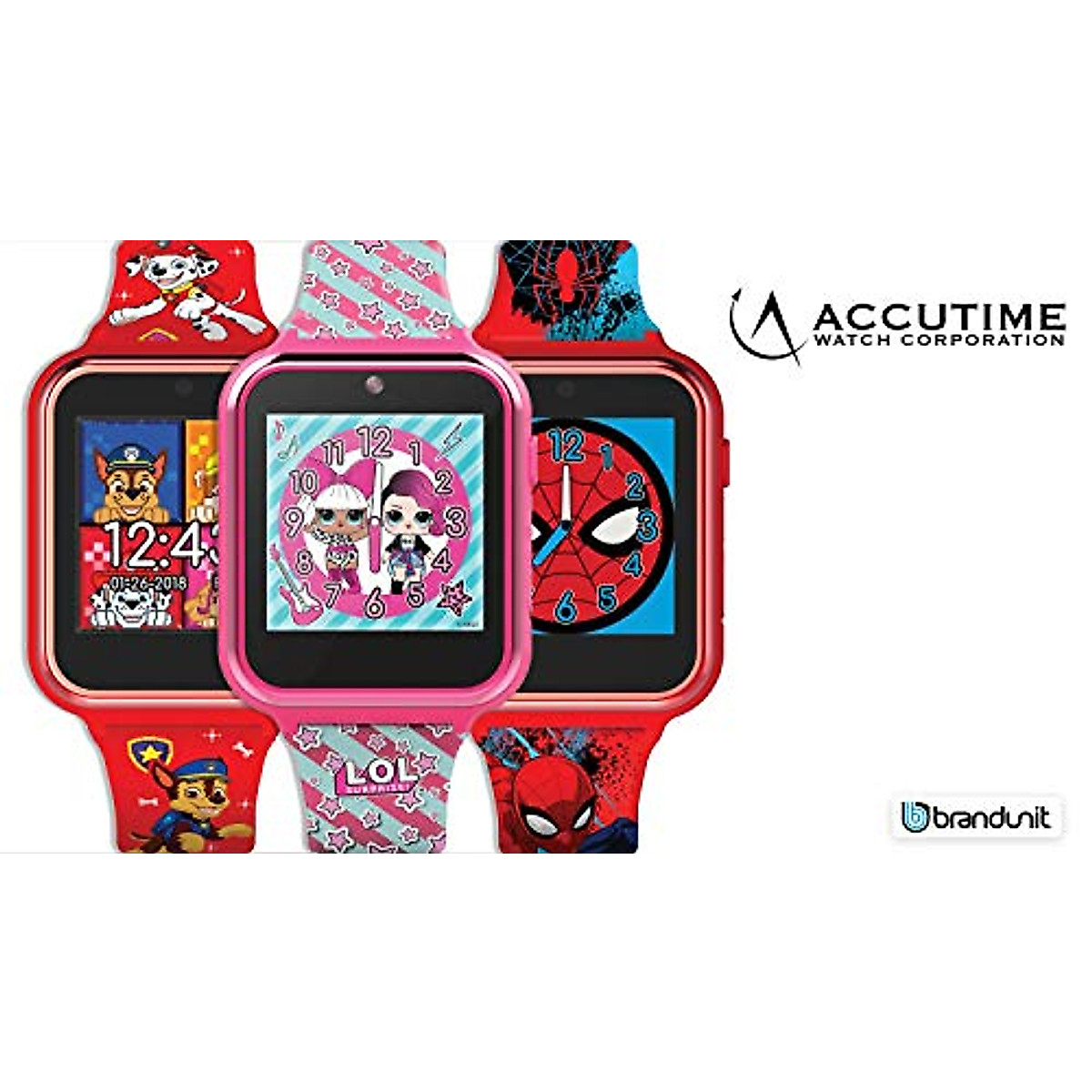 Accutime Kids Nickelodeon Paw Patrol Red Educational Touchscreen Smart Watch Toy for Toddlers, Boys, Girls - Selfie Cam, Learning Games, Alarm, Calculator, Pedometer & More (Model: PAW4275AZ)