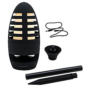 SHARPER IMAGE Firelight Lantern Wireless Speaker Outdoor Bluetooth Speaker Tiki Torch