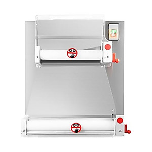 Pizza Dough Roller Sheeter, Pizza Size 4-15.74in, Commercial Dough Roller Machine, Semi-Automatic Stainless Steel Pizza Dough Roller, 110V Pizza Dough Pasta Maker Equipment, Save Time