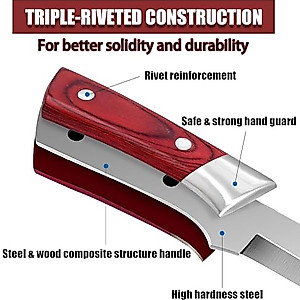 Magicorange Chef's Knife With Sheath Cover - Sharp Stainless Steel Knife - Fruit, Vegetable, Herbs And Meats Knife for Home Outdoor Camping BBQ(Chef's Knife)