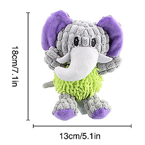 IFOYO Dog Plush Toy, Pet Dog Toy Tough Dog Squeaky Toy Cute Dog Teething Toy for Medium Small Dogs, Elephant