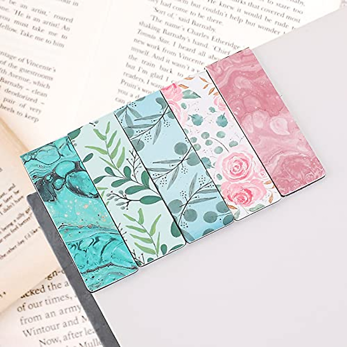Magnetic Bookmarks 10 Pieces, Magnet Page Markers Set (5 Designs)