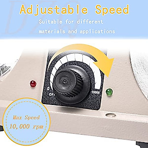 DZQ Jewelry Polisher w/Flex Shaft,Multifunctional Bench Grinder Sander 750W,Lathe Buffing Machine 10,000Rpm,Jewelry Buffer Polisher for Jewelry Making, Woodcrafting, Dental, Manual DIY 61Pcs Accs