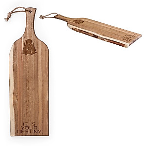 PICNIC TIME Star Wars Darth Vader Artisan 24" Acacia Charcuterie Board with Raw Wood Edge, Cheese Board, Serving Platter, (Acacia Wood)