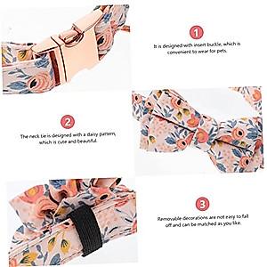 Ipetboom 1 Set Pet Collar Kitten Collars Choker Chain for Dogs Flower Necklace Breakaway Pet Collar Cat Strap Collar Pet Safety Strap Puppy Collar Pet Supply Small Cat Collar Lettering Pink