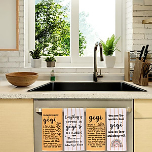 OCCdesign Gifts for Grandma - Unique Kitchen Dish Towels, 24 x 16 Inch Set of 4 for Nana, Gigi