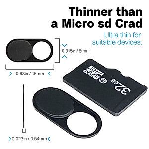 imluckies 6 Pack Webcam Cover Slide, 0.023 inch Ultra-Thin Metal Camera Cover for Laptop, MacBook Pro, MacBook Air, iPad Pro, iMac, Computer, PC, Privacy Covers