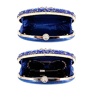 Naimo Beaded Rhinestone Evening Bag Crystal Clutch Purses for Women Wedding Party Bridal Handbag