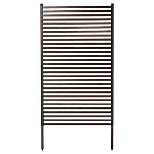 QILIN Garden Decorative Fence, Privacy Screen Courtyard Ground Pipe Fence Inserted Ground Outdoor Gardening Climbing Vine Flower Stand