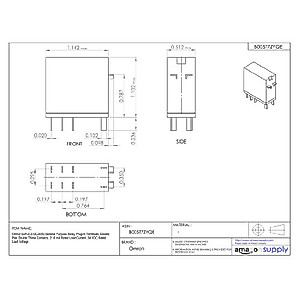 Omron G2R-2-S DC24(S) General Purpose Relay, Plug-In Terminals, Double Pole Double Throw Contacts, 21.6 mA Rated Load Current, 24 VDC Rated Load Voltage