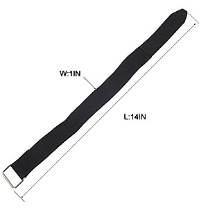 scottchenPro Black RV Awning Arm Safety Strap 12" Awning Straps - 4 per Pack
