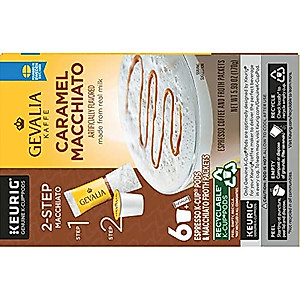 GEVALIA Caramel Macchiato Latte Coffee, K-CUP Pods, 5.98 oz, (18 Count,Pack - 3)