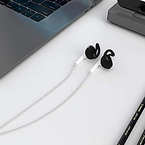 Ear Gel Covers Anti-Slip Silicone Soft Replacement Sport Earbud Tips Comfortable 4 Pairs (Jet Black)