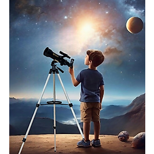 SpectrumOI Telescope for Kids, Telescope for Adults Astronomy Gifts, Telescope for Kids 8-12 - Premium Refractor Telescope 70mm Aperture with Carry Bag and Phone Holder